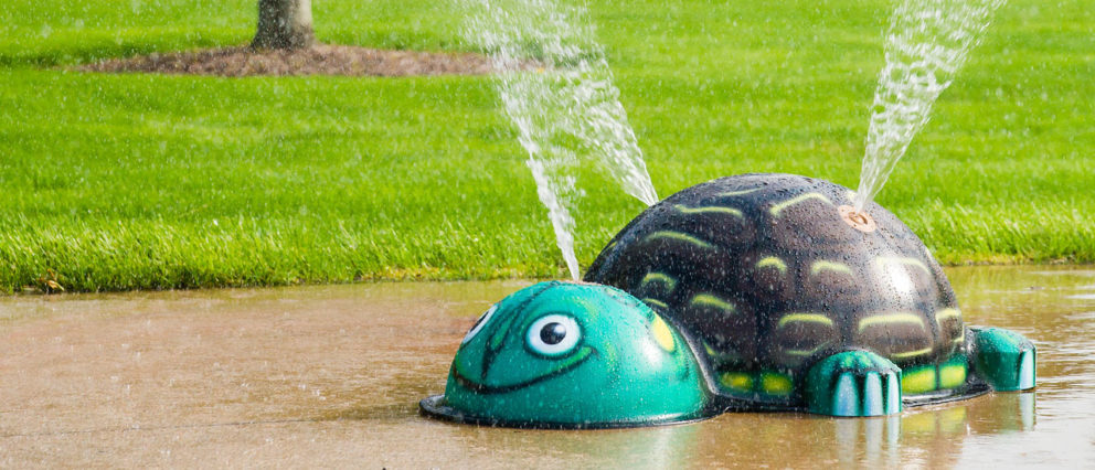 Turtle Water Play Features by My Splash Pad