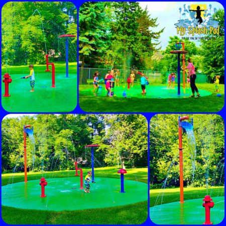 Carpentersville, Illinois backyard home splashed installed by My Splash Pad