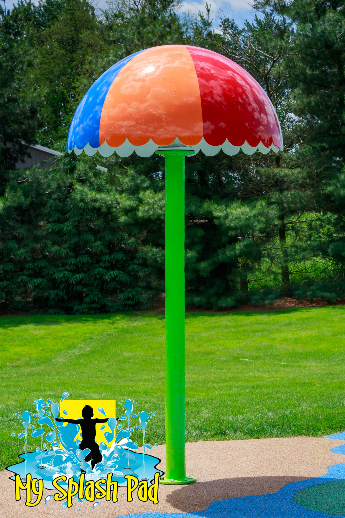 Beach Umbrella Water Play Feature by My Splash Pad