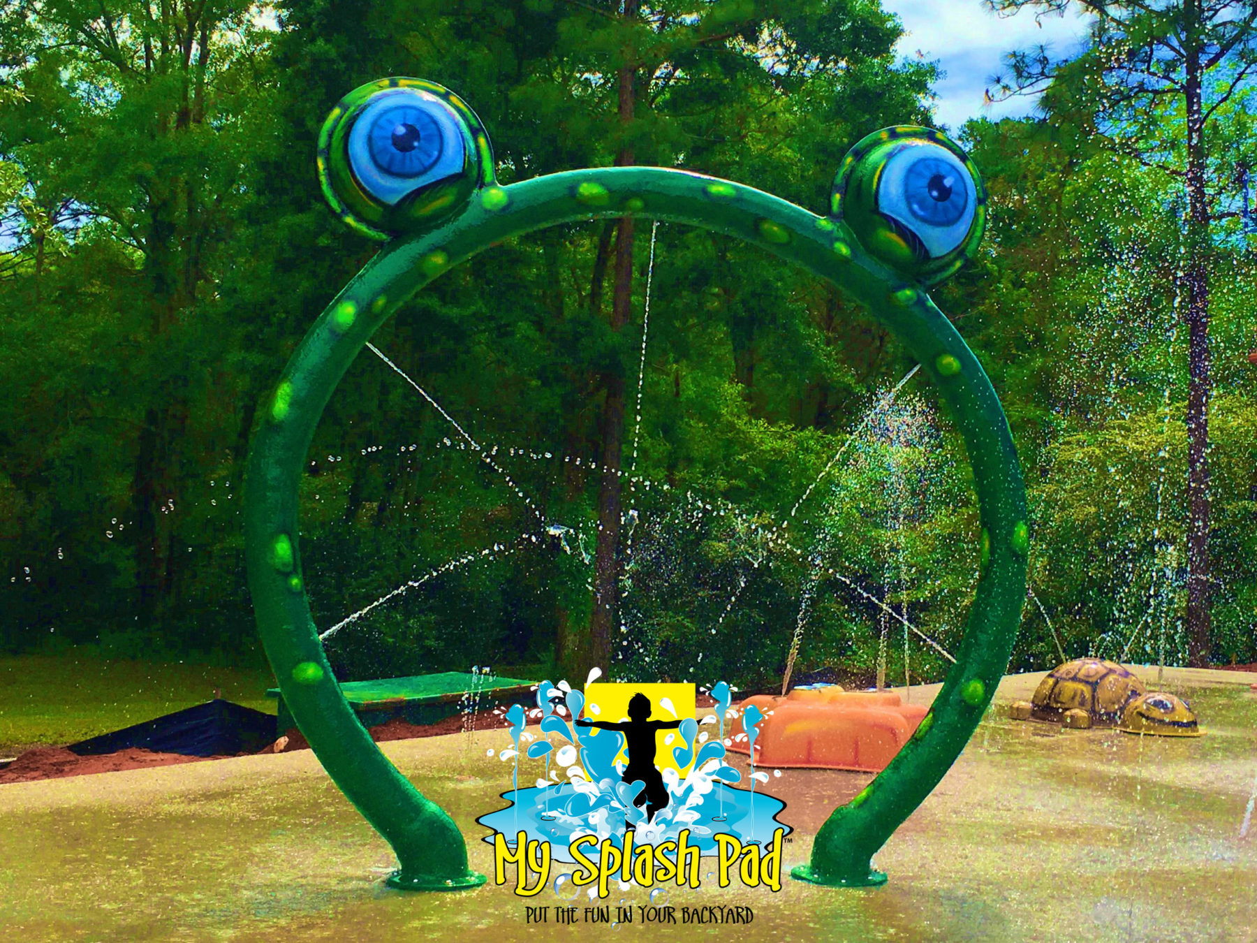 Frog Hoop Water Play Feature by My Splash Pad