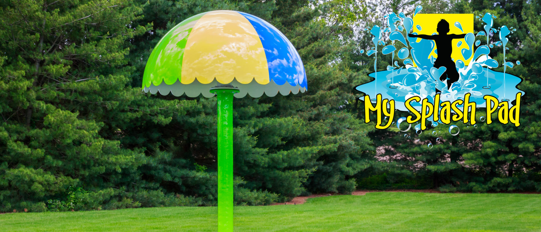 Beach Umbrella Water Play Feature by My Splash Pad