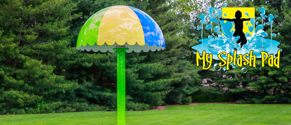 Beach Umbrella Water Play Feature by My Splash Pad