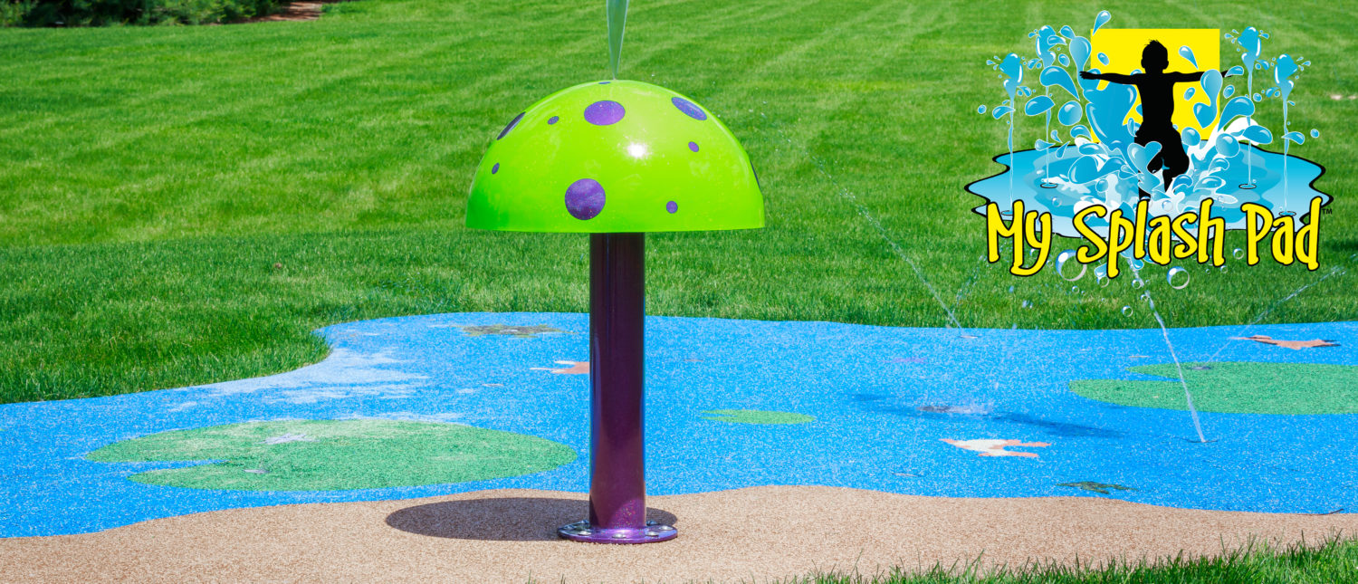 24” Mini Mushroom Water Play Features by My Splash Pad