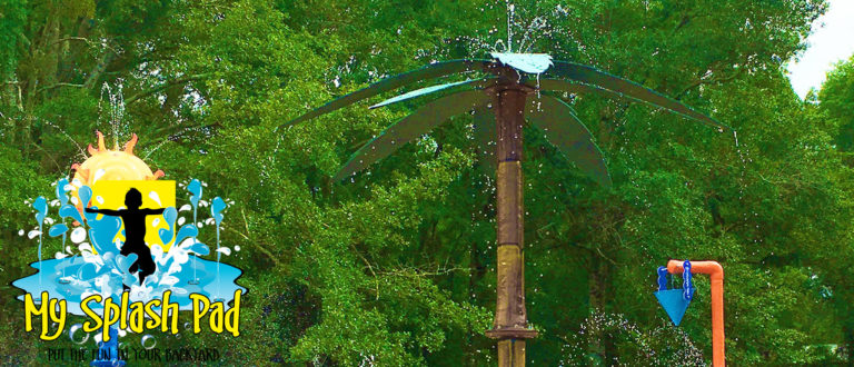 Palm Tree Water Play Features by My Splash Pad