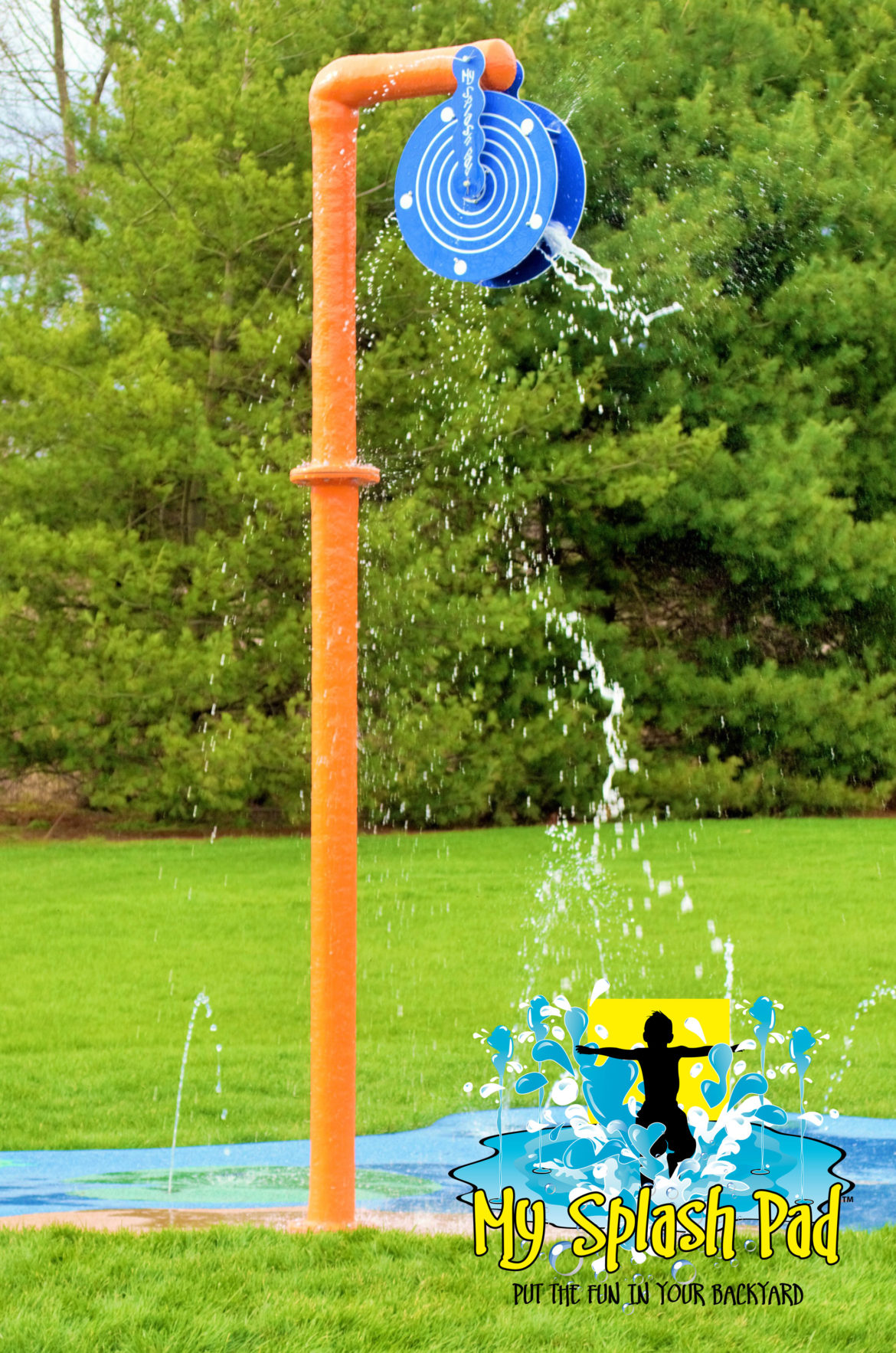 Single Water Wheel Water Play Feature by My Splash Pad