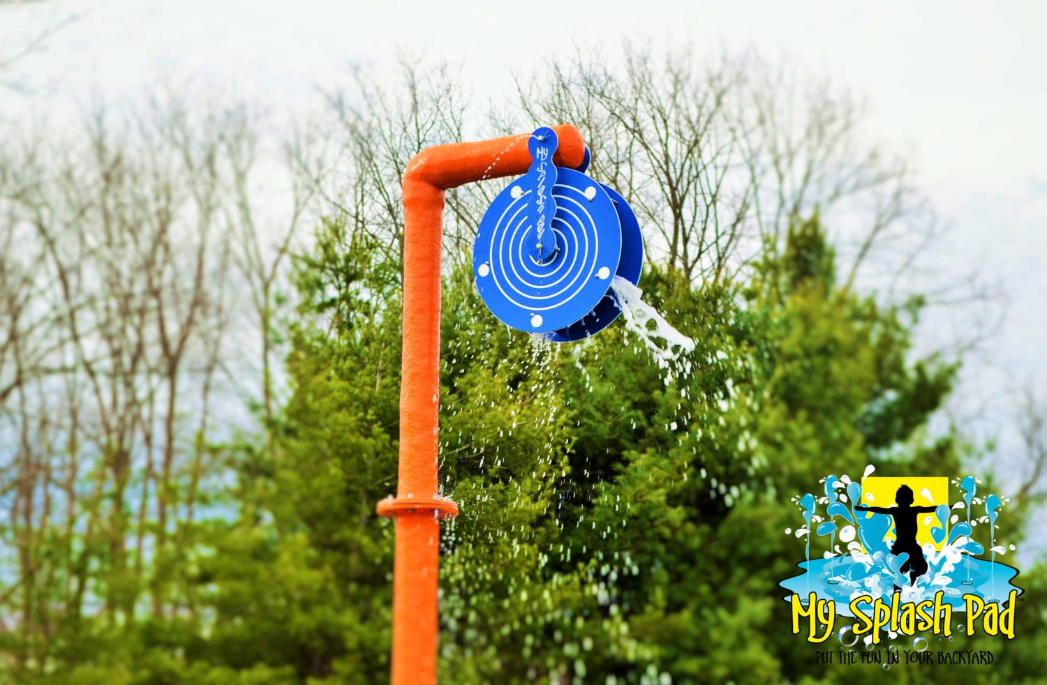 Single Water Wheel Water Play Feature by My Splash Pad