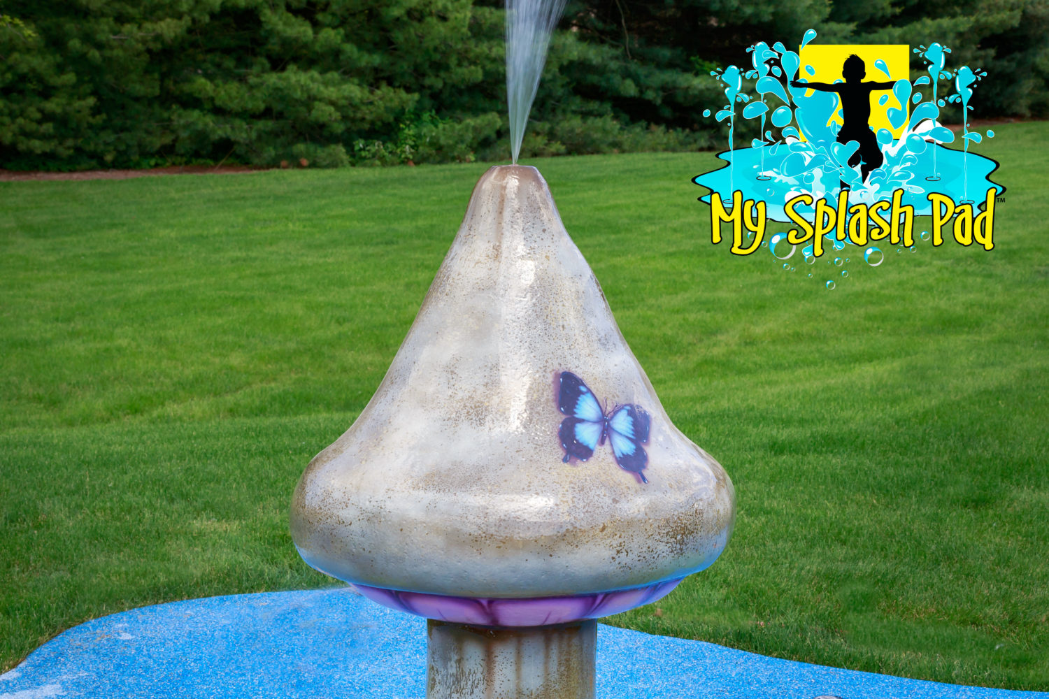 Artistic Mushroom Water Play Feature by My Splash Pad