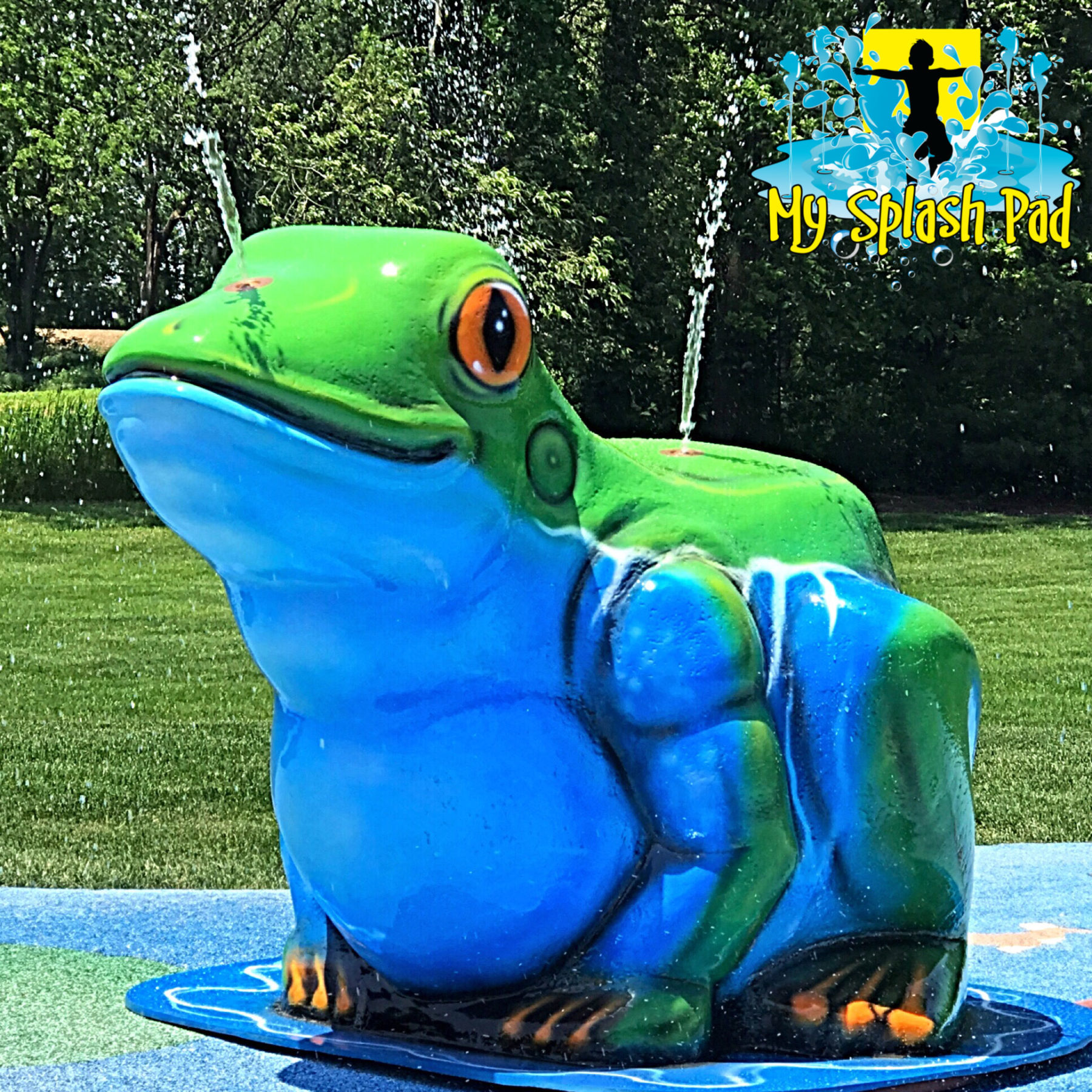 Frog Water Play Features by My Splash Pad