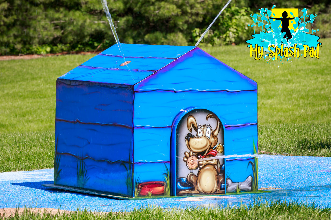 Dog House Water Play Feature by My Splash Pad