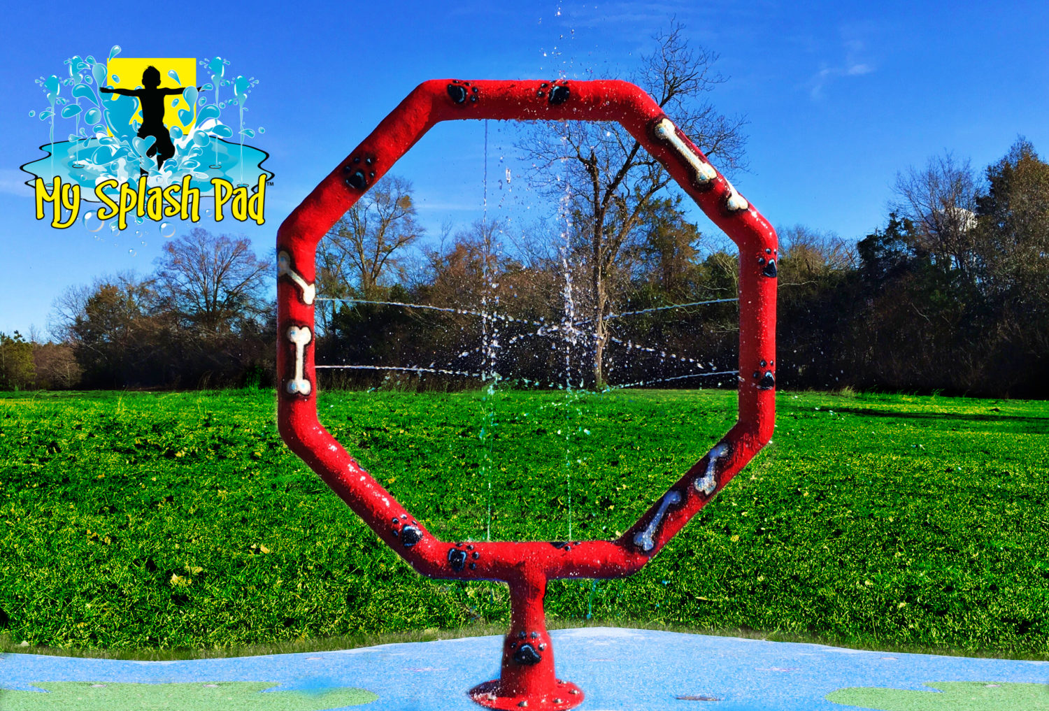 Dog Jump Hoop Water Play Feature by My Splash Pad