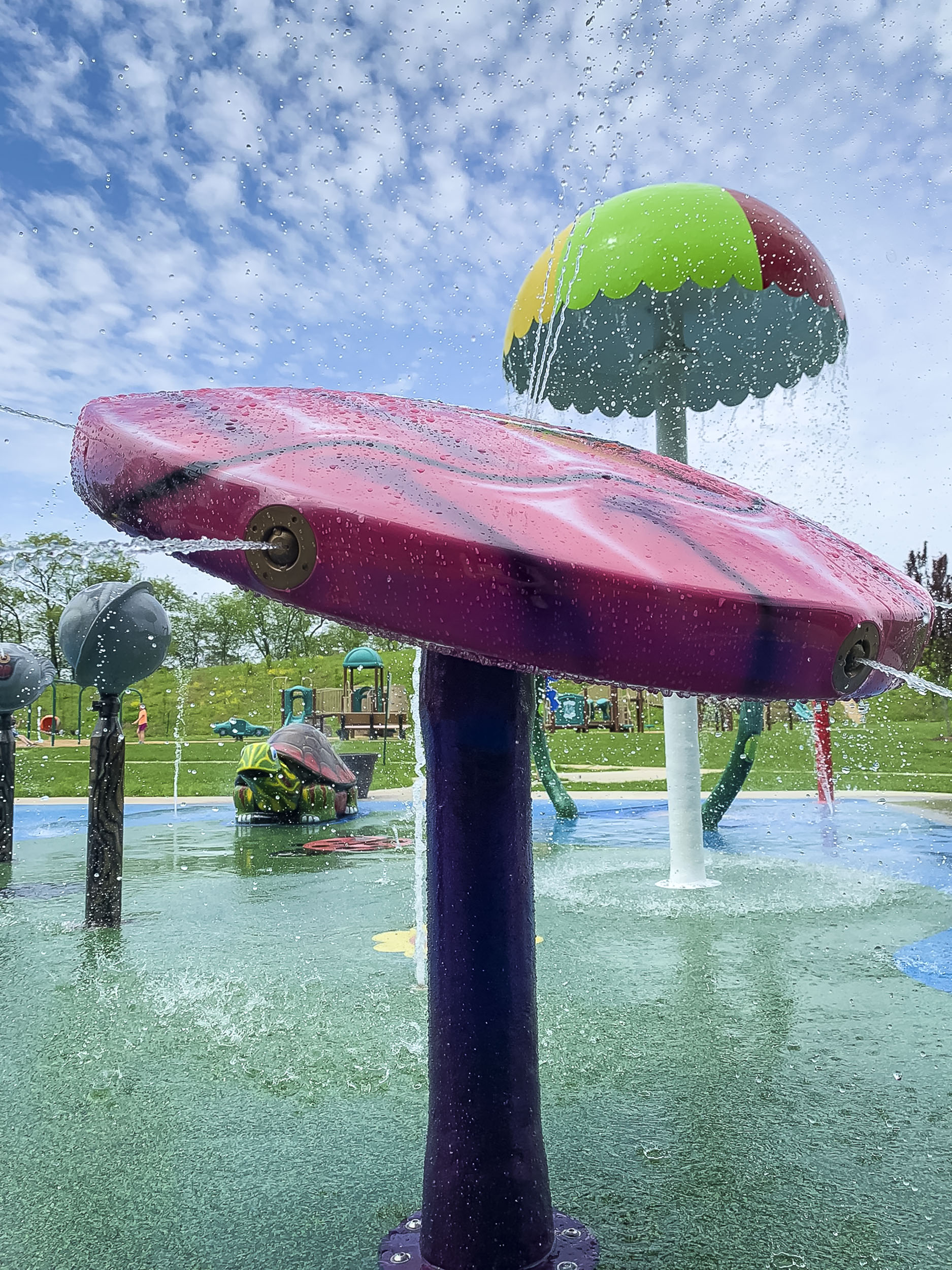 Clam Water Play Features