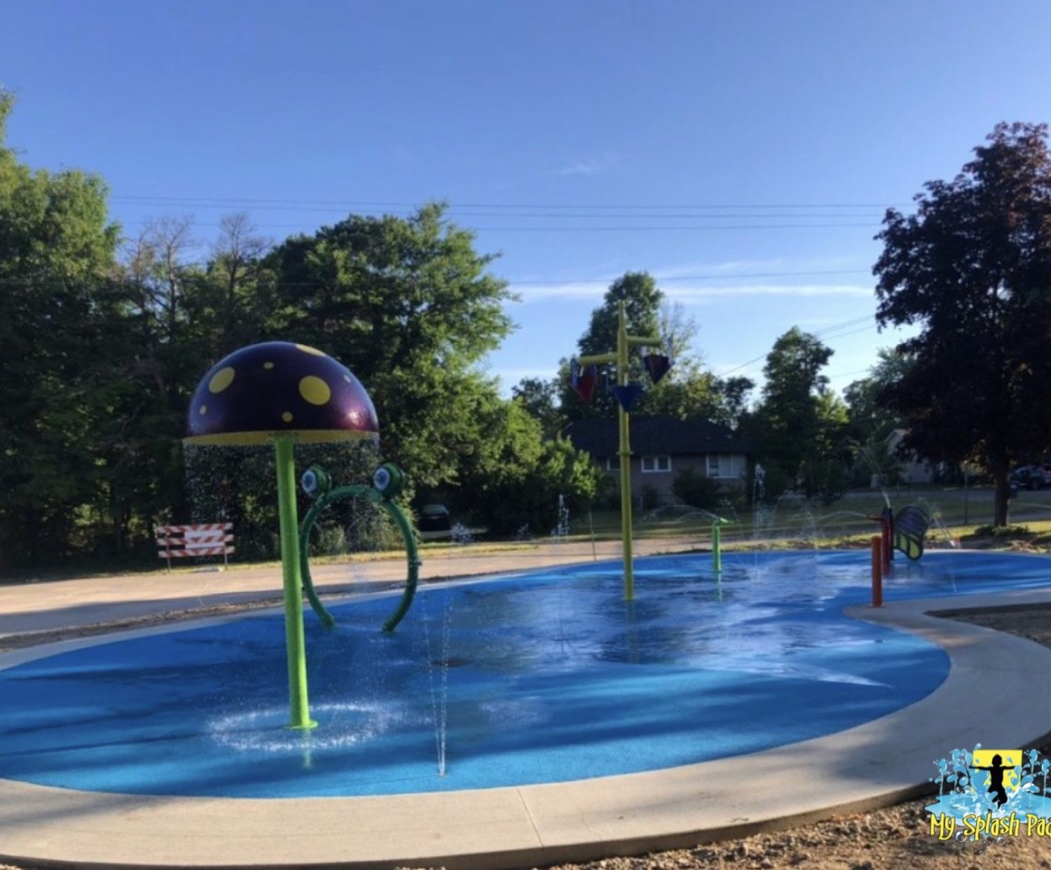 Splash Pad install in the city of Lawton, Michigan by My Splash Pad