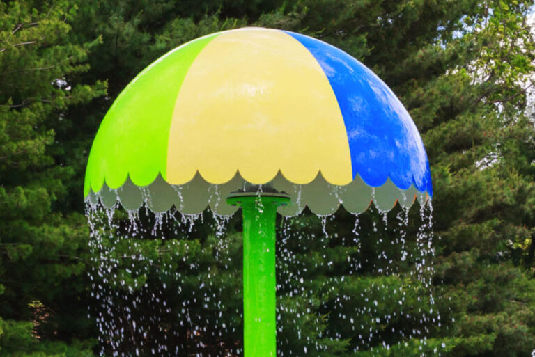 Mushroom and Umbrella Water Play Features