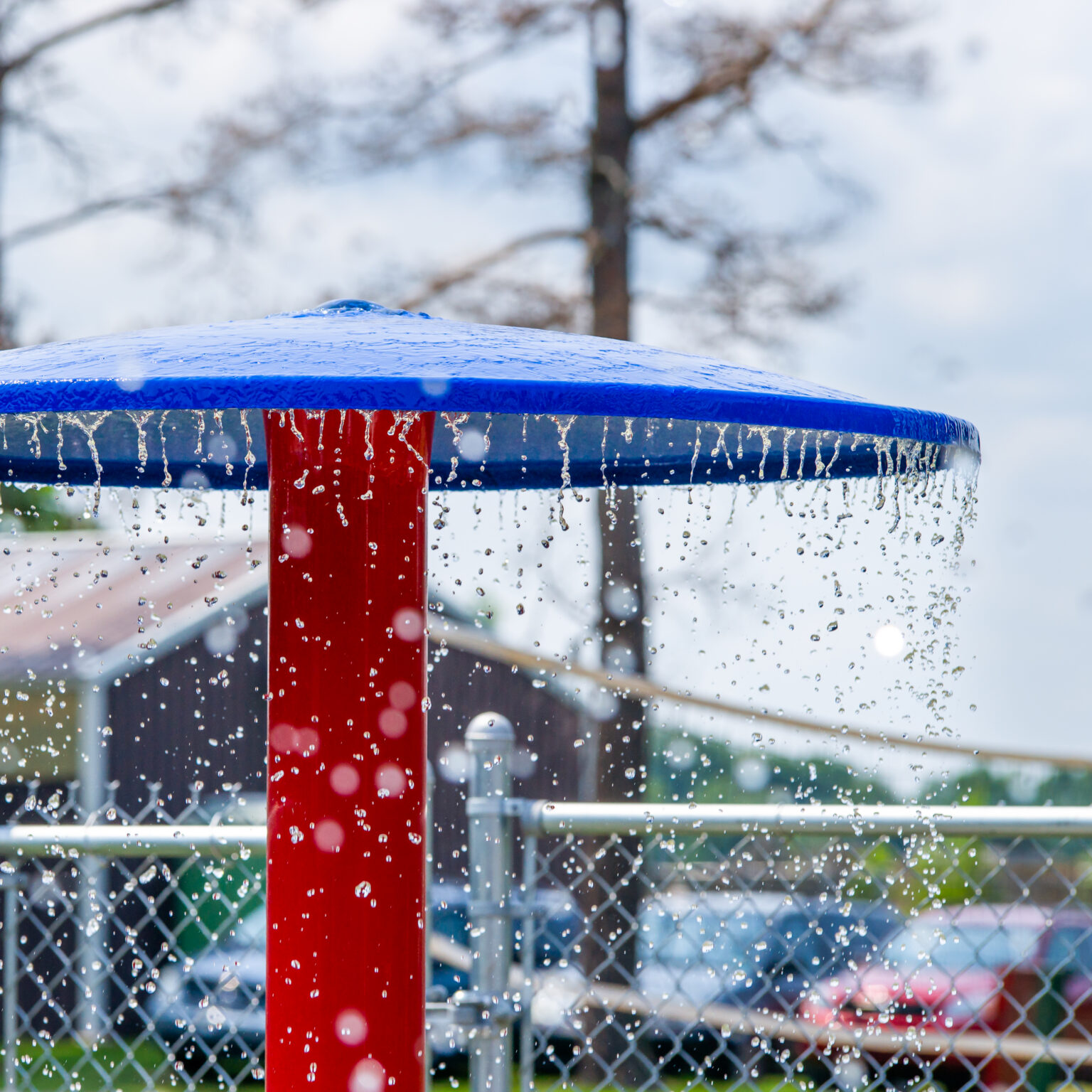 Mushroom and Umbrella Water Play Features