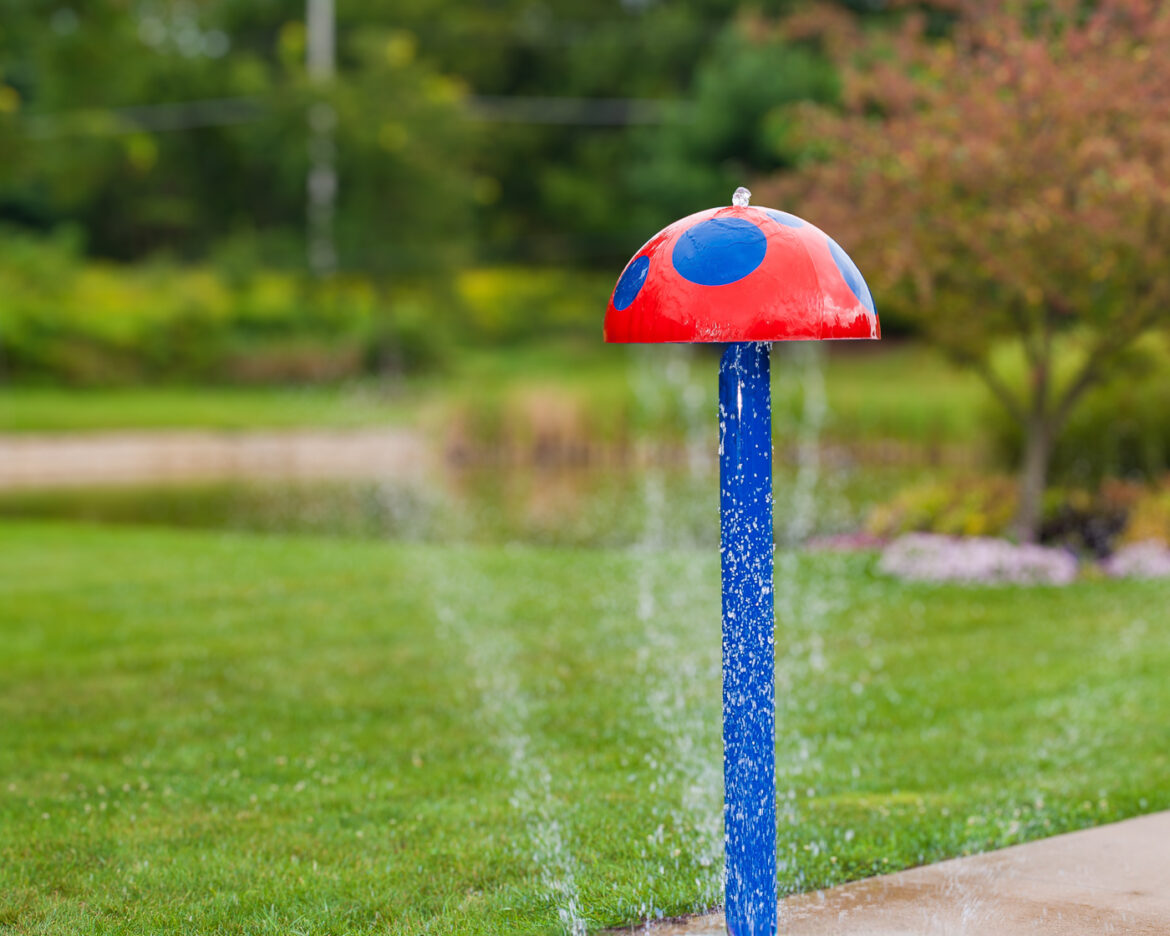 Mushroom Water Play Features by My Splash Pad